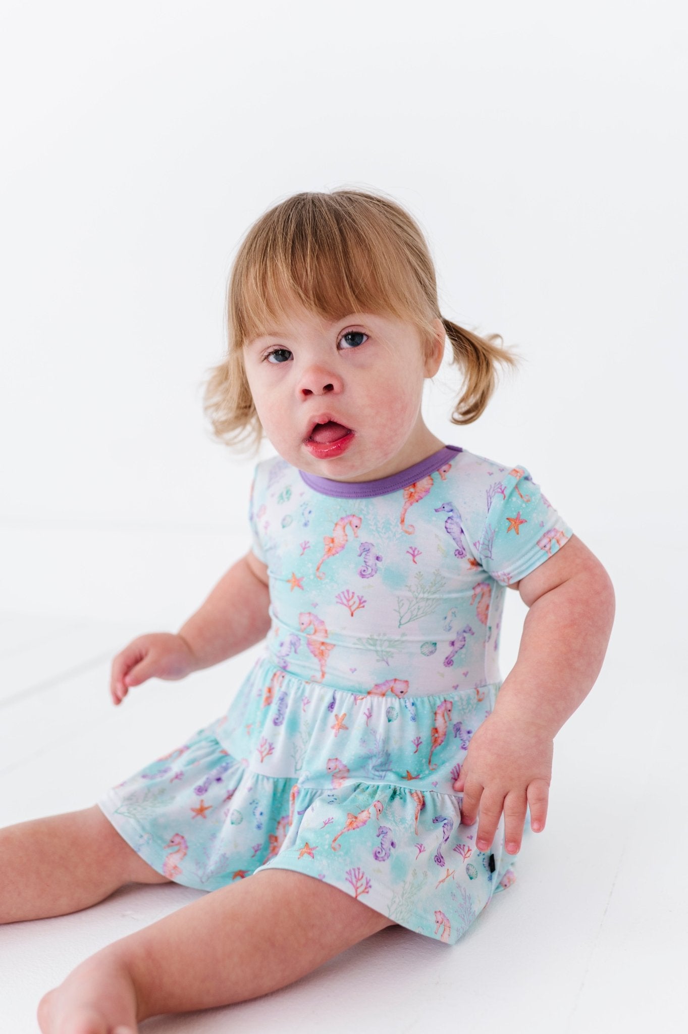 BODYSUIT TWIRLIE DRESS - SEAHORSIN' AROUND