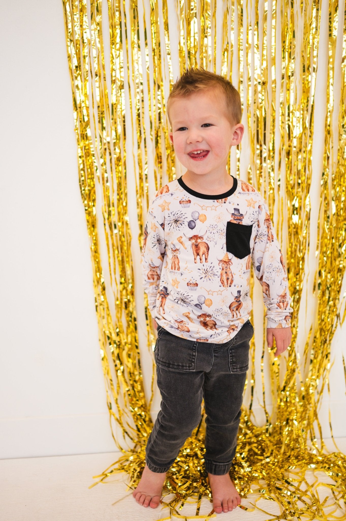 LONG SLEEVE POCKET TEE - MOO YEAR, MOO YOU